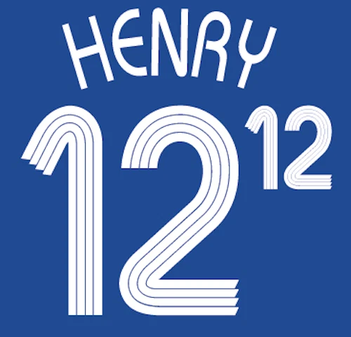 FRANCE HENRY NAMESET 2006 Shirt Soccer Number Letter Heat Print ...