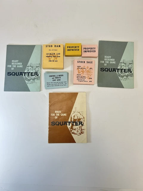 RARE VINTAGE 1961 SQUATTER Australian Wool Board Game - John Sands ...