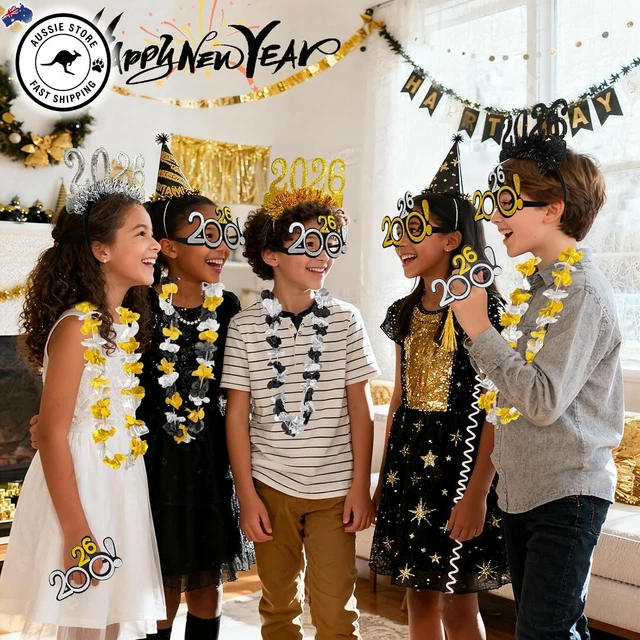 NEW YEARS EVE Party Supplies 2026, 24 Pcs New Year Glasses Headband ...