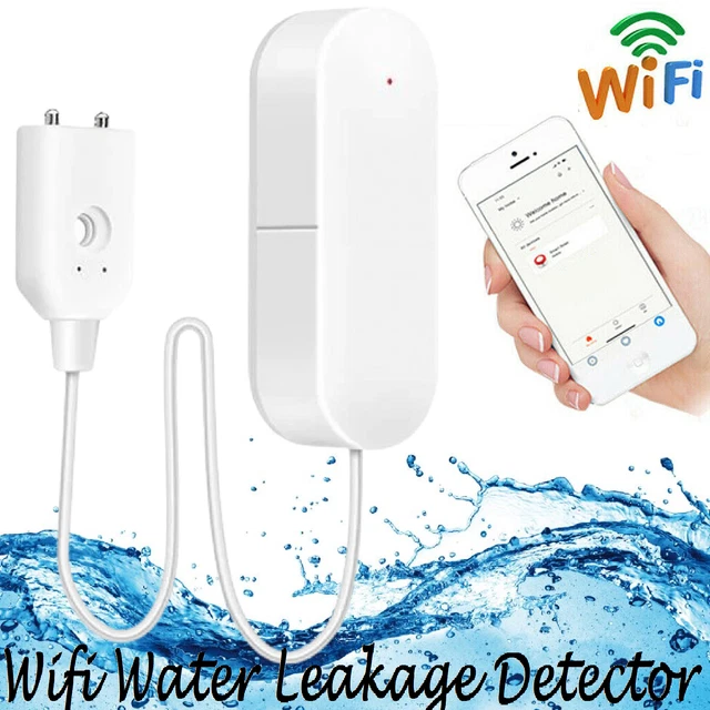 SMART WIFI WATER Leak Sensor Overflow Detector Flood Leakage Level ...