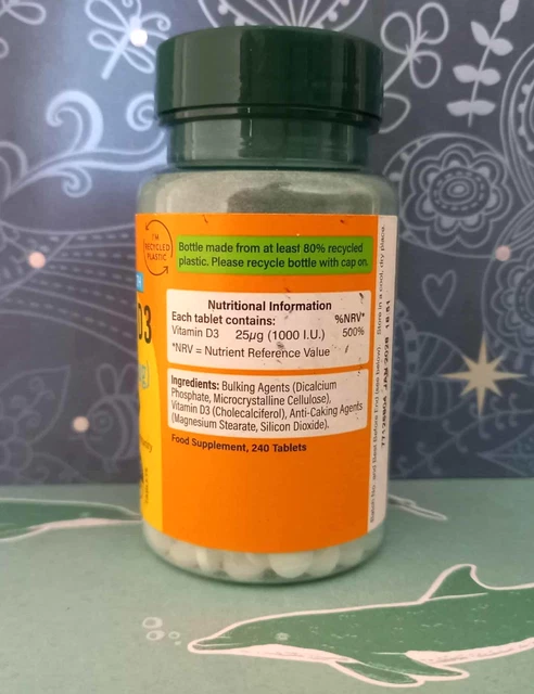 H&B VITAMIN D3 1000 I.u. (25Ug) Bone Health Medium Strength 240 Tablets ...