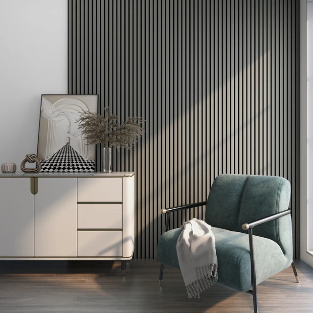 [NUOVO.LEGNO] 4X PANNELLI a parete pannelli acustici parete a lamelle ...