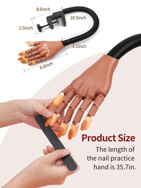 FLEXIBLE NAGEL PRAXIS Hand für Acrylnägel 100 Stück Falsche Nägel ...