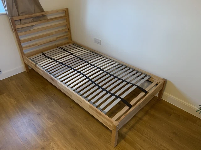 IKEA TARVA SINGLE bed frame with LONSET slat bed base £125.00 - PicClick UK