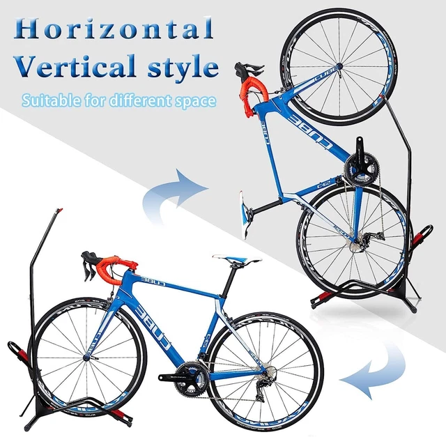 BICYCLE STAND VERTICAL Bike Rack Space-Saving Freestanding for 20''-27 ...