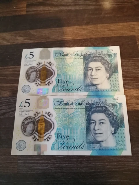 6 FIVE-POUND NOTES serial numbers with a k in them and are collectible ...
