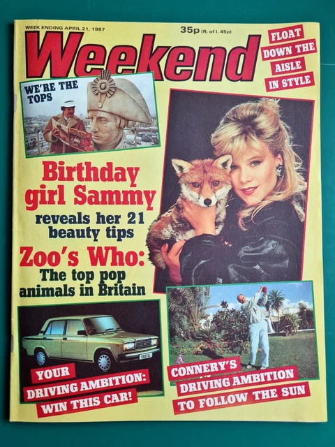 WEEKEND MAGAZINE APRIL 1987 SAMANTHA FOX SEAN CONNERY RICHARD CHAMBERLAIN EUR 8,01 - PicClick FR