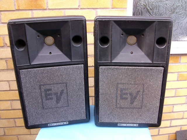 EV S200 SPEAKERS 300watts each Pair made in USA 1980s + 2 empty cabs £ ...