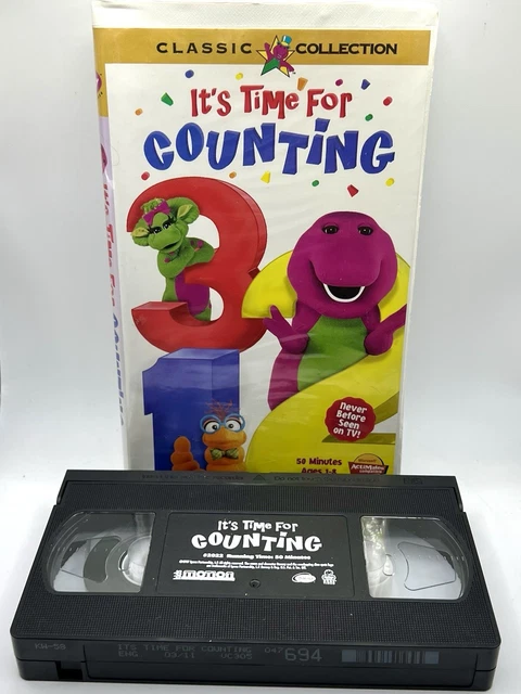 BARNEY: IT'S TIME for Counting (VHS, 1997) $19.99 - PicClick CA