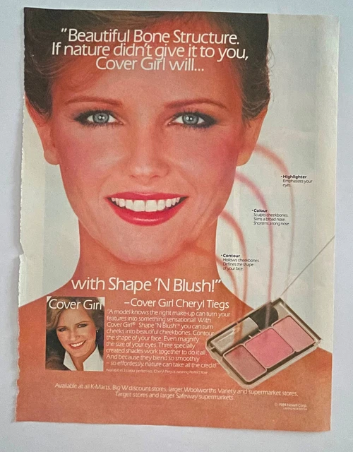 COVER GIRL MAKE-UP Cheryl Tiegs Shape N Blush ~ Retro Vintage 1986 ...