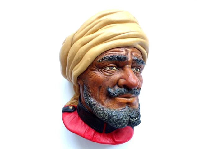 LEGEND PRODUCTS SIKH Chalkware Head Bossons Style Rare Vintage Plaque ...