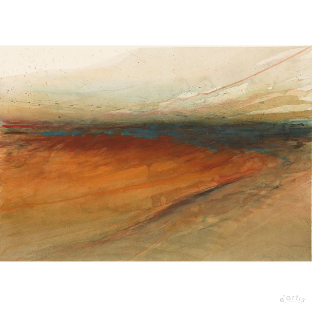 FELIX HASPEL AQUARELL Wüstenlandschaft Nordafrika 1991 Österreich Vp ...