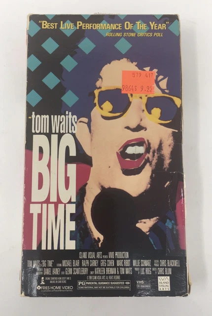 TOM WAITS “BIG Time” VHS Music Concert Video Rare OOP Fries Home Tower ...