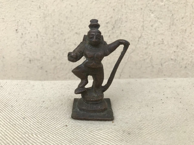 ANTIQUE VINTAGE COPPER Hindu Lord Bal Krishna Sculpture Idol Statue ...