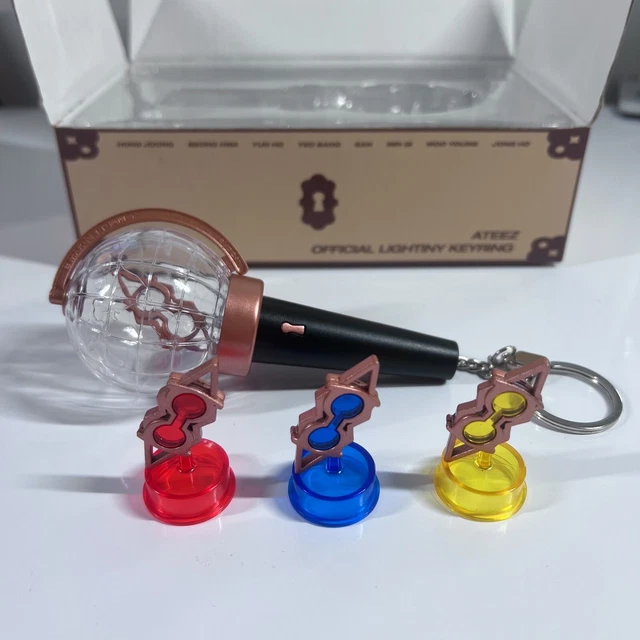 ATEEZ LIGHTINY LIGHTSTICK Ver 1 Version 1 Official Keyring Keychain £80 ...
