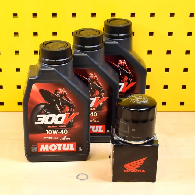OIL CHANGE SET Original Oil Filter Motul 300V 10W40 For: Honda CBR CB ...