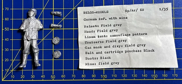 BELGO MODELS SP/AR/60 - German Infantry With Mine - 1/35 Metal EUR 10 ...