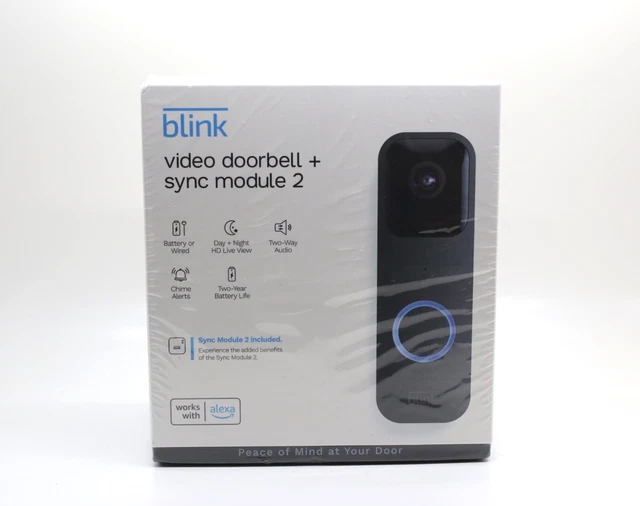 BLINK VIDEO DOORBELL + Sync Module 2 Wired or Wire-free, HD Video ...