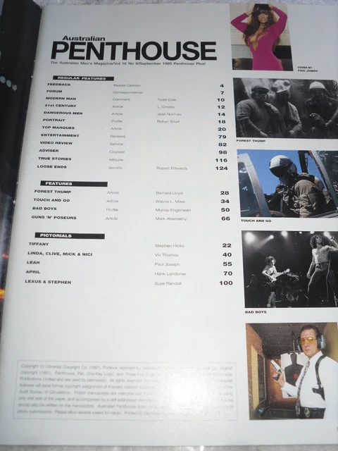 AUSTRALIAN PENTHOUSE MAGAZINE September 1995 / $15.00 - PicClick AU
