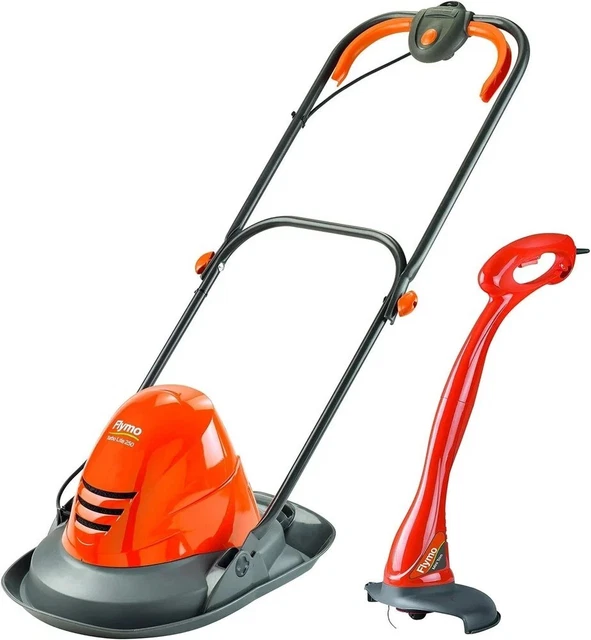FLYMO TURBO LITE 250 Electric Hover Lawnmower With Mini Grass Trimmer ...