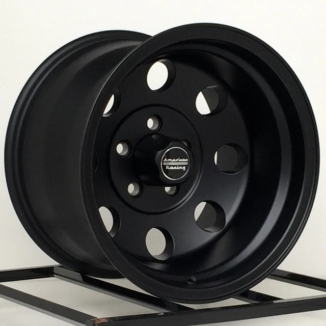 15 INCH BLACK Wheels Rims Chevy GMC Truck 1/2 Ton 5 Lug 5x5 ARE Baja ...