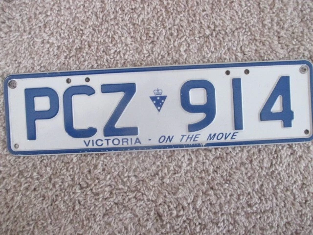 VICTORIA SLIMLINE License plate # PCZ 0`14 VERY NICE $6.00 - PicClick AU