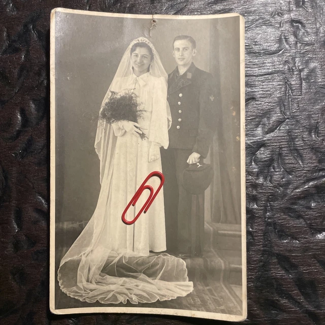 KRIEGSMARINE MARINE MATROSE Soldat Hochzeit Frau Dame 14x9 Original ...