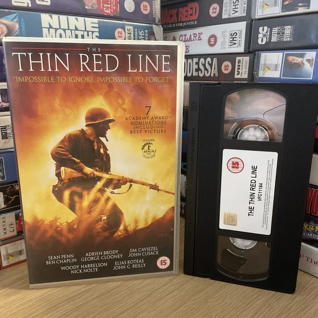 THE THIN RED LINE - Big Box Ex-rental VHS George Clooney, Sean Penn ...
