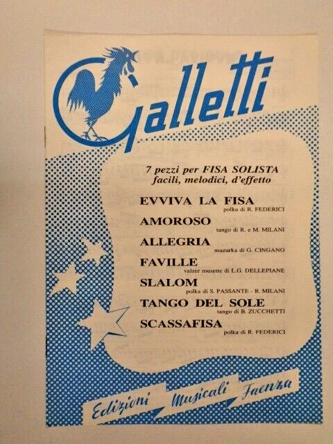 7 PEZZI PER Fisa Solista Spartito EUR 12,00 - PicClick IT