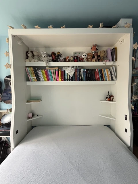 STUDYBED MAJESTIC - Double size wall bed with desk painted white £1,025 ...