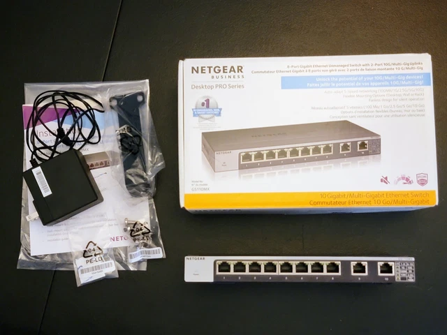 NETGEAR 10-PORT GIGABIT/10G Ethernet Unmanaged Switch (GS110MX) $100.00 ...