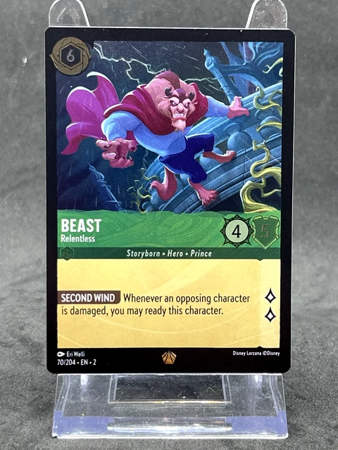BEAST RELENTLESS DISNEY Lorcana Rise of Floodborn 70/204 légendaire ...