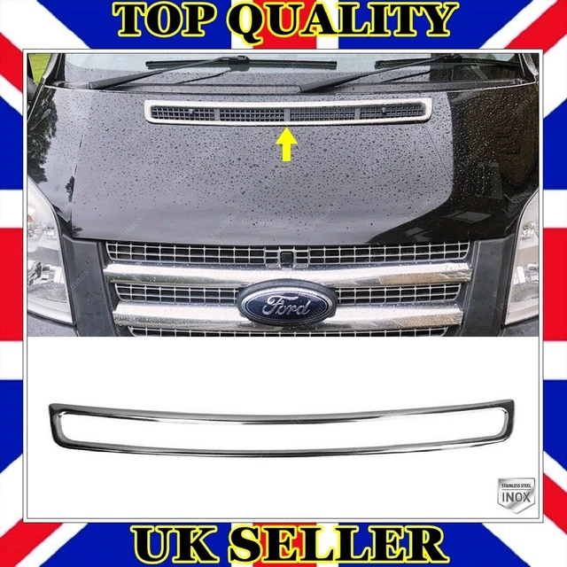 CHROME BONNET VENTILATION Hood Trim S.STEEL For Ford TRANSIT MK7 2006 ...