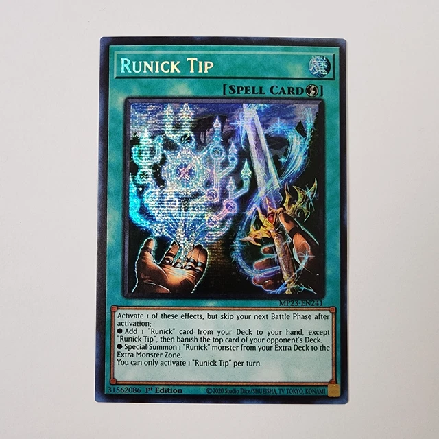RUNICK TIP - MP23-EN241 - Prismatic Secret Rare - 1st ed - NM - Yugioh ...