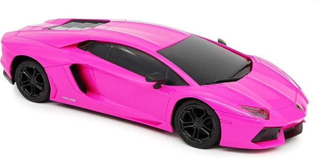 LAMBORGHINI AVENTADOR LP700-4 RC Car 1:24 Remote Control Pink Lights ...