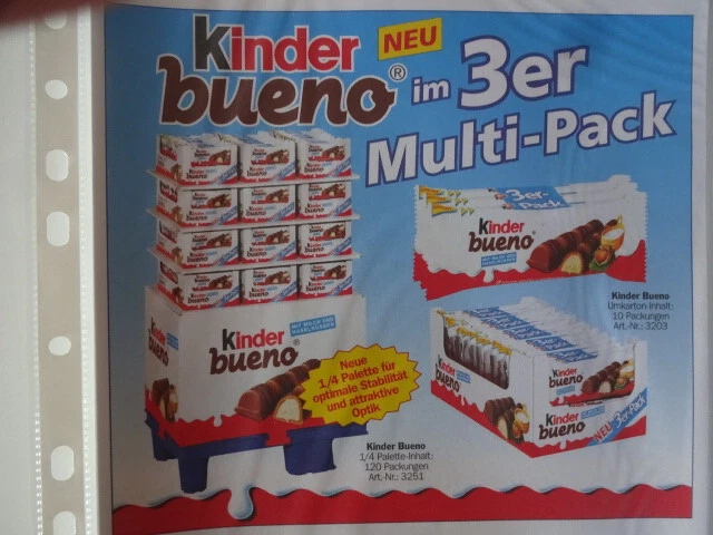 FERRERO WERBUNG 2002 / Kinder Bueno im 3er Multi-Pack / Neu EUR 1,00 ...