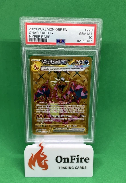 POKÉMON TCG CHARIZARD ex Gold Hyper Rare 228/197 PSA 10 GEM MINT ...