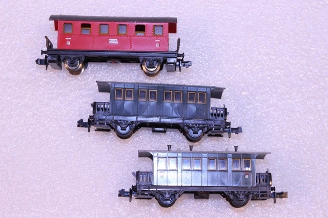 N GAUGE 4 Wheel Coaches x 3 --- Minitrix Lima £1.06 - PicClick UK