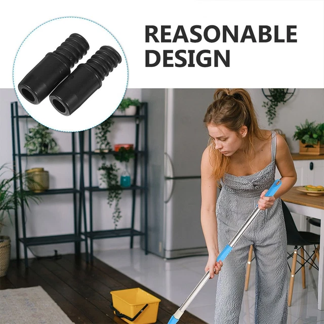 6PCS BROOM EXTENSION Pole Adapter Tip Plastic Threaded Handle Tip Broom ...