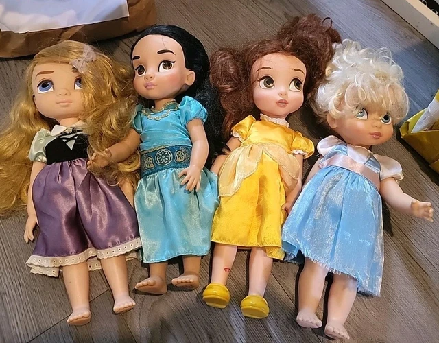 DISNEY PRINCESSES ANIMATOR Dolls , Jasmine, Belle , Cinderella , Aurora ...