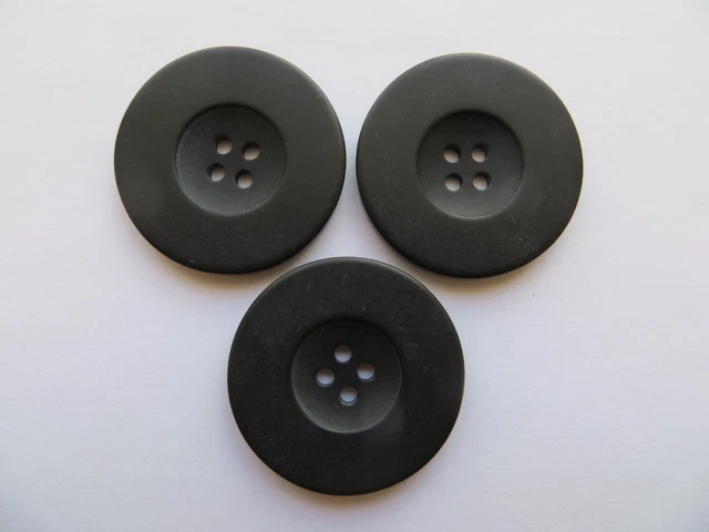 1970S VINTAGE MED Unisex Rimmed Matt Black Coat Dress Replacement ...