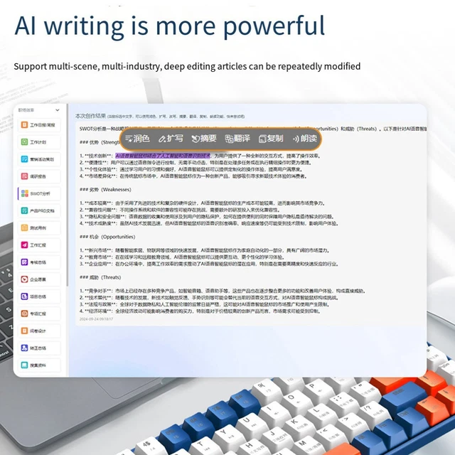 FOR DEEPSEEK SMART AI Mechanical Keyboard: Wireless, Versatile ...