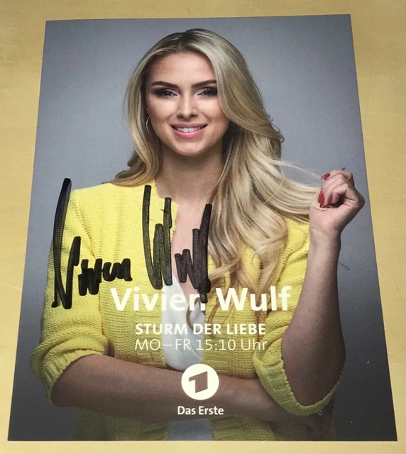 VIVIEN WULF ORIGINAL Signierte Autogrammkarte Sturm der Liebe Autogramm TV #17 EUR 24,95 ...