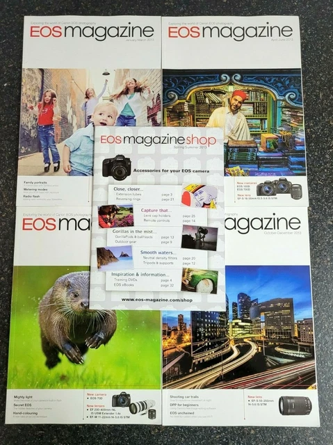 CANON EOS MAGAZINE Collection (4 Magazines) Complete 2013 70D, 100D ...
