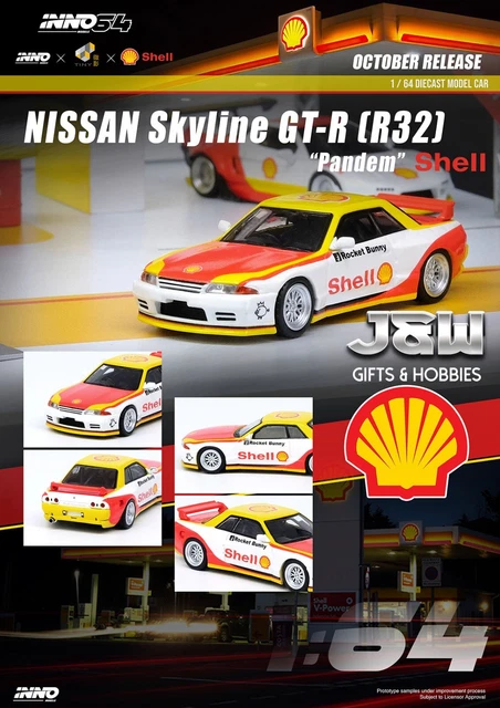 INNO64 NISSAN SKYLINE GT-R R32 Pandem Shell 1/64 EUR 24,47 - PicClick FR