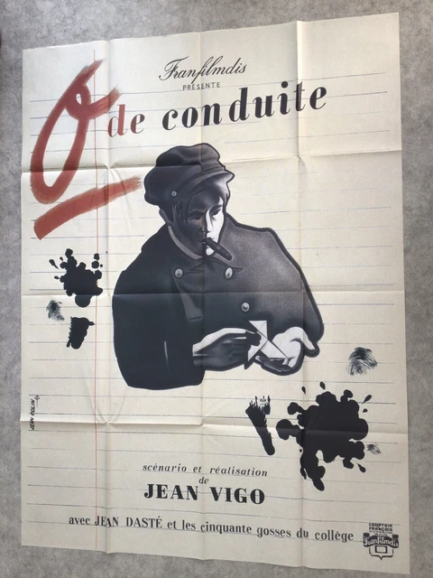 ZÉRO DE CONDUITE Affiche Cinéma Ress '70 Original Movie Poster Jean ...