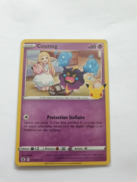 CARTE POKÉMON HOLO Cosmog 013/025 Célébrations 25eme Anniversaire FR ...