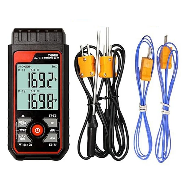DIGITAL THERMOMETER ACCURATE Temperature Measurement Simultaneous ...