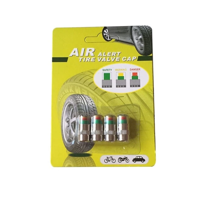 CAR TIRE PRESSURE Gauge Indicator Alert Monitoring Valves Cap Sensor ...