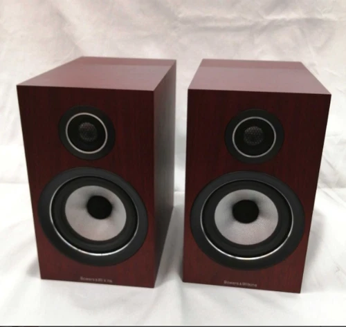 B&W 707 S2 Bookshelf Speakers Pair Black Compact 100W Bi-Wiring Plate ...